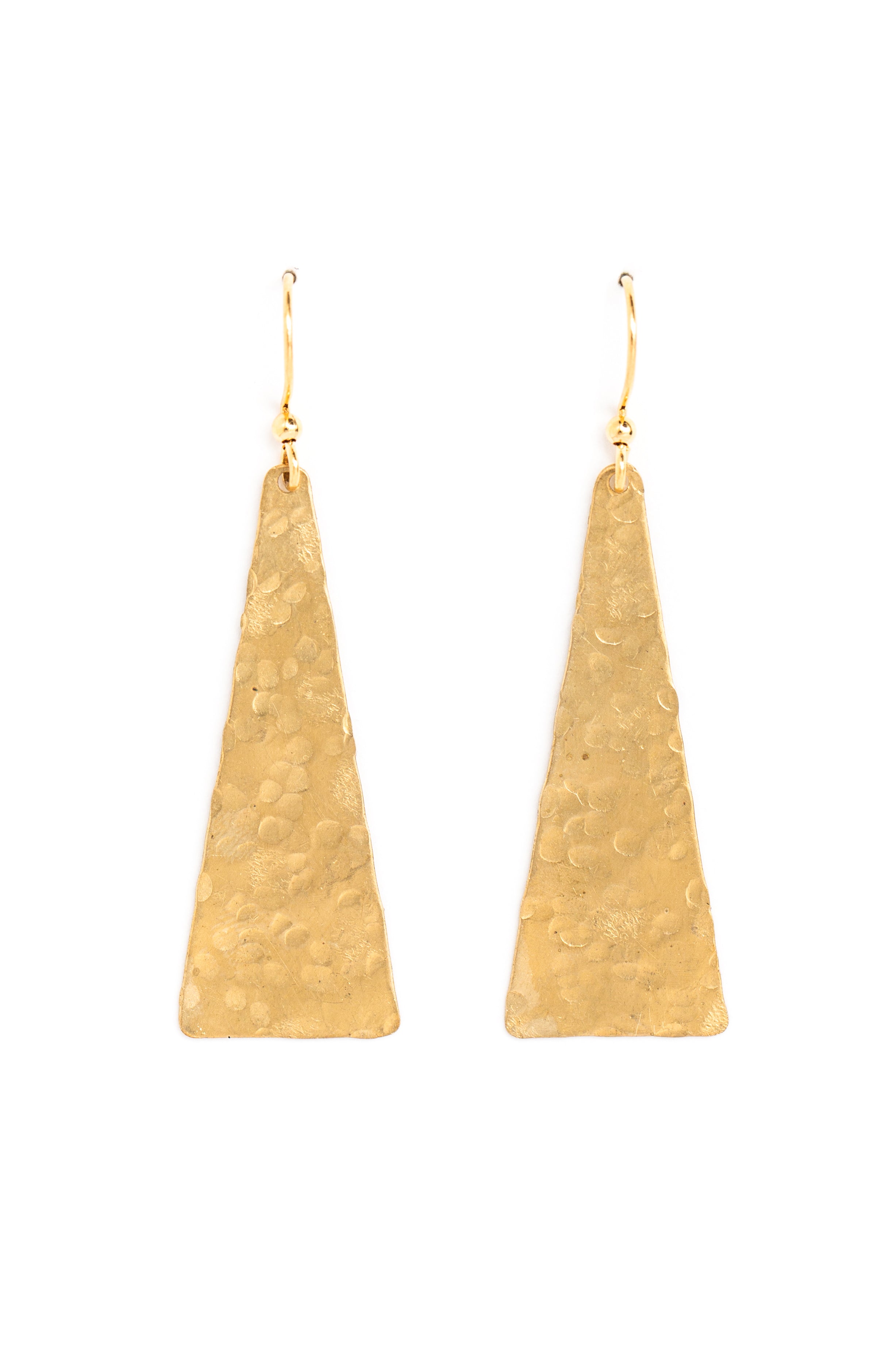triangle shape long earrings
