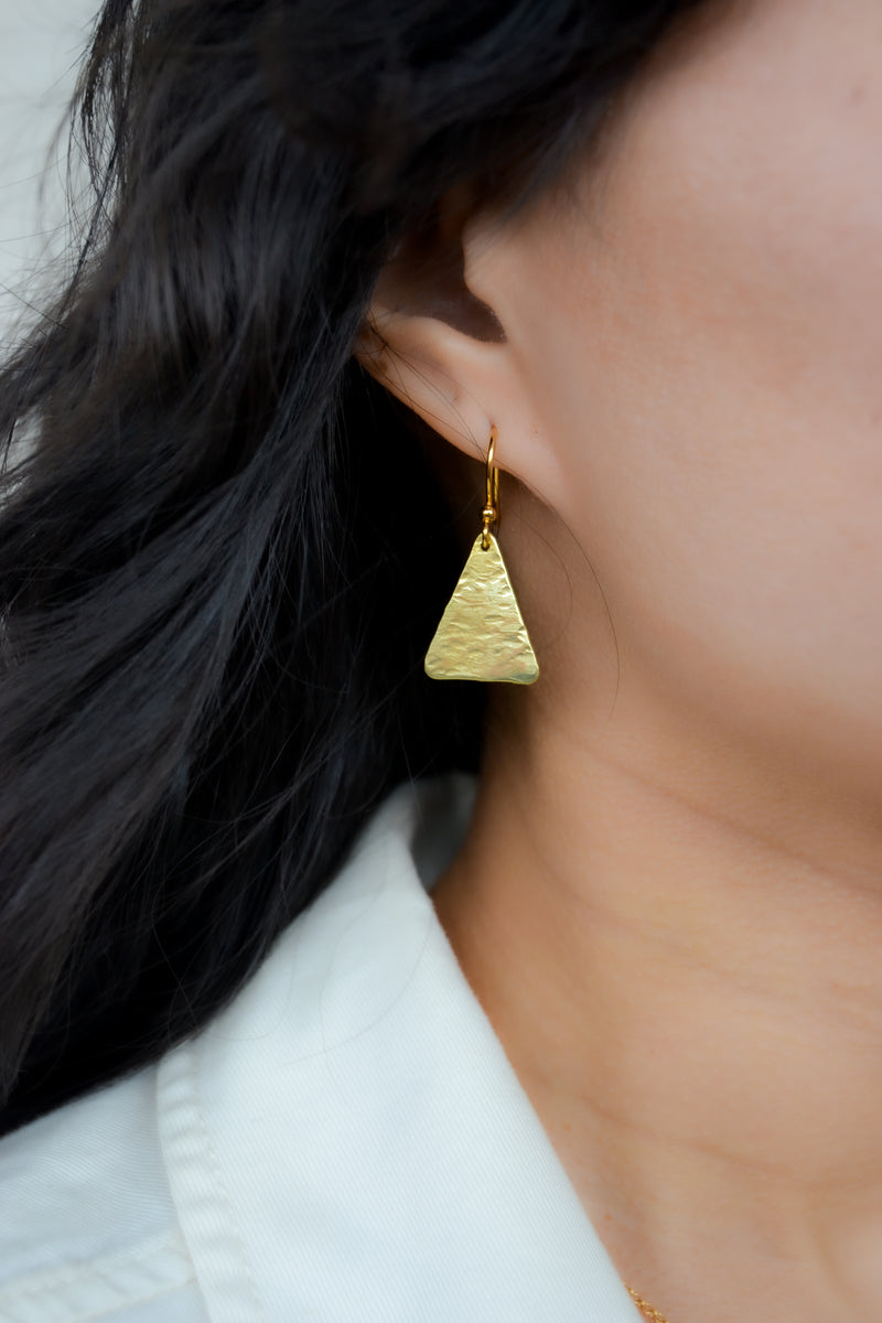 Equilateral Triangle Earrings – Collarbone Jewelry